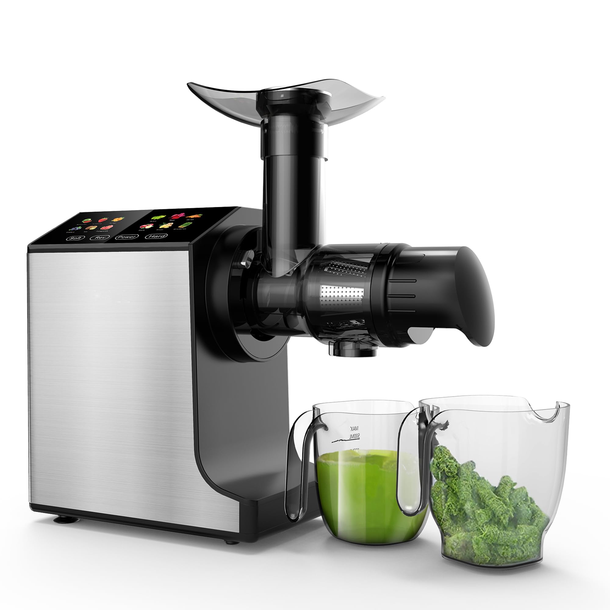 WHUTO Masticating Juicer Machines, Cold Press Juicer, Easy to Clean ...