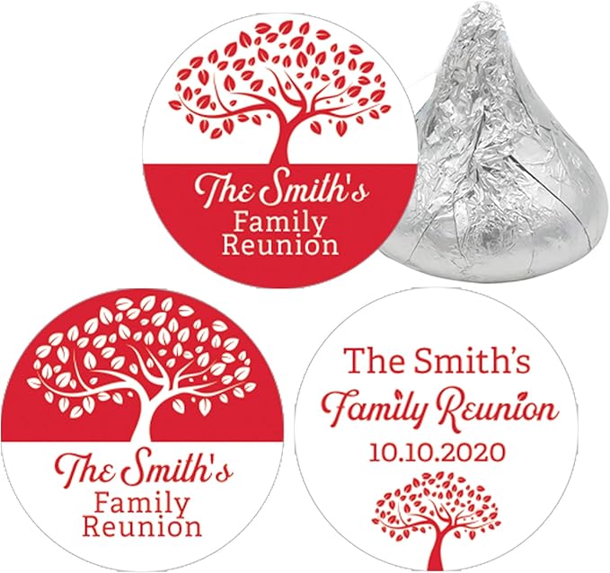 Amazon.com: Personalized Family Reunion Party Favor Stickers - 180 ...