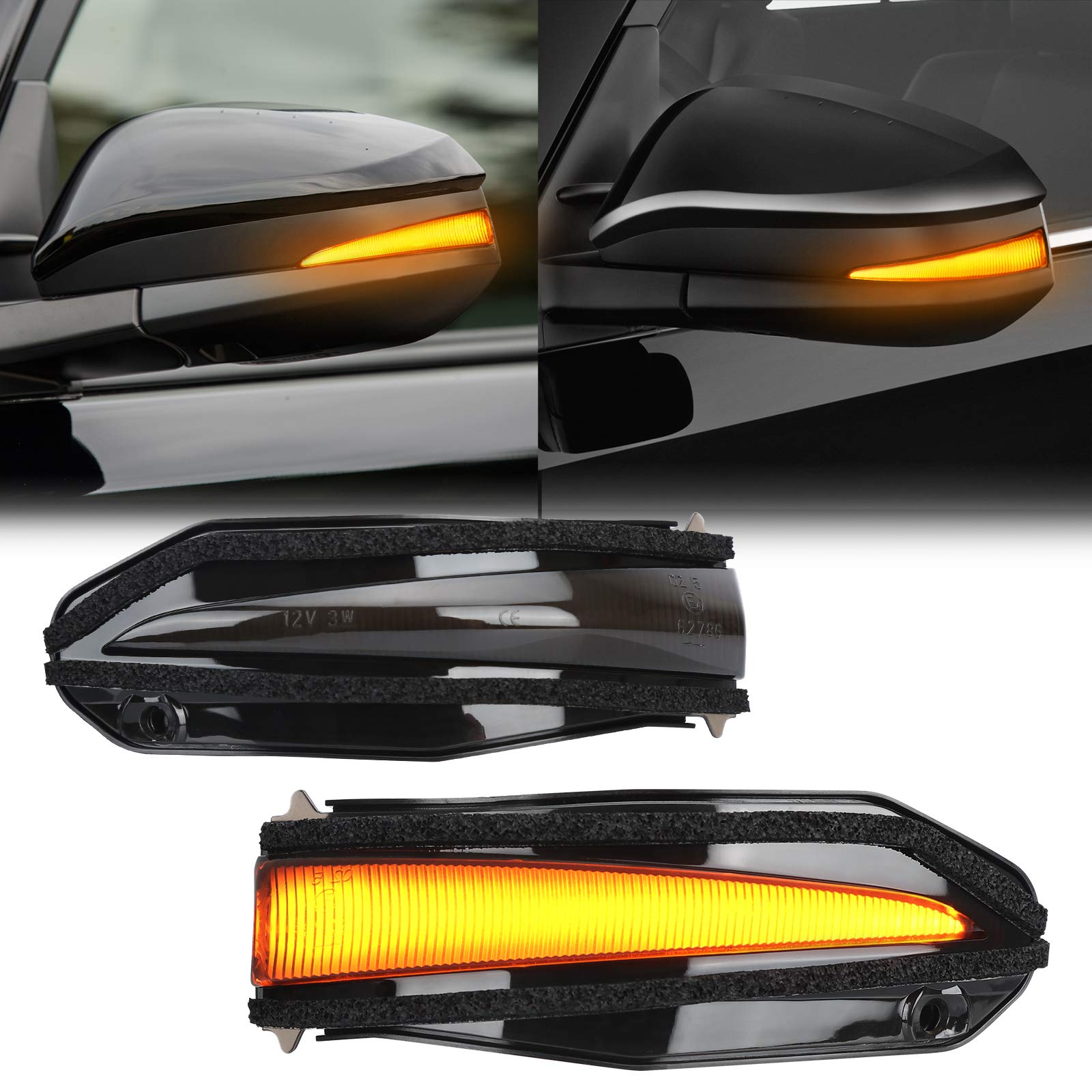 SUPAREE LED Side Mirror Turn Signal Lights, Sequential Dynamic Indicator Strip fit for 2014-2024 ...