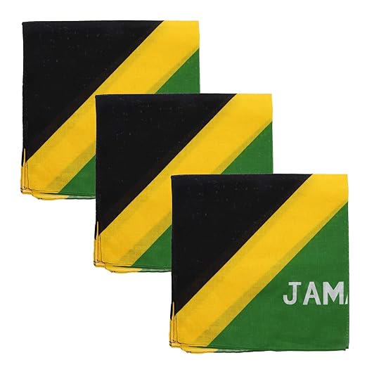 Set of 3 Large Cotton Bandanas - Jamaica: Amazon.in: Clothing & Accessories
