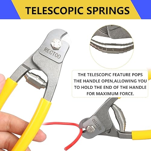 Cable Cutters Heavy Duty 8 Inch Wire Rope Cutter, Stainless Steel Cable ...