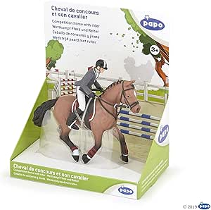 Amazon.com: Papo Competition Horse with Rider Gift Set, Multi, oner ...