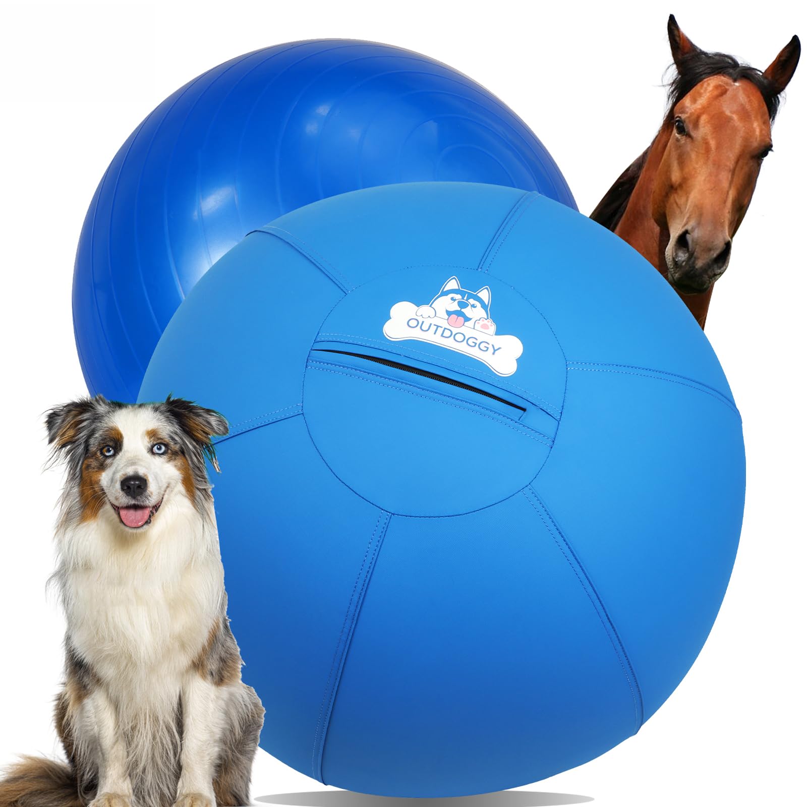Outdoggy Herding Ball for Dogs - 25” Heavy Duty Dual-Layered Dog ...