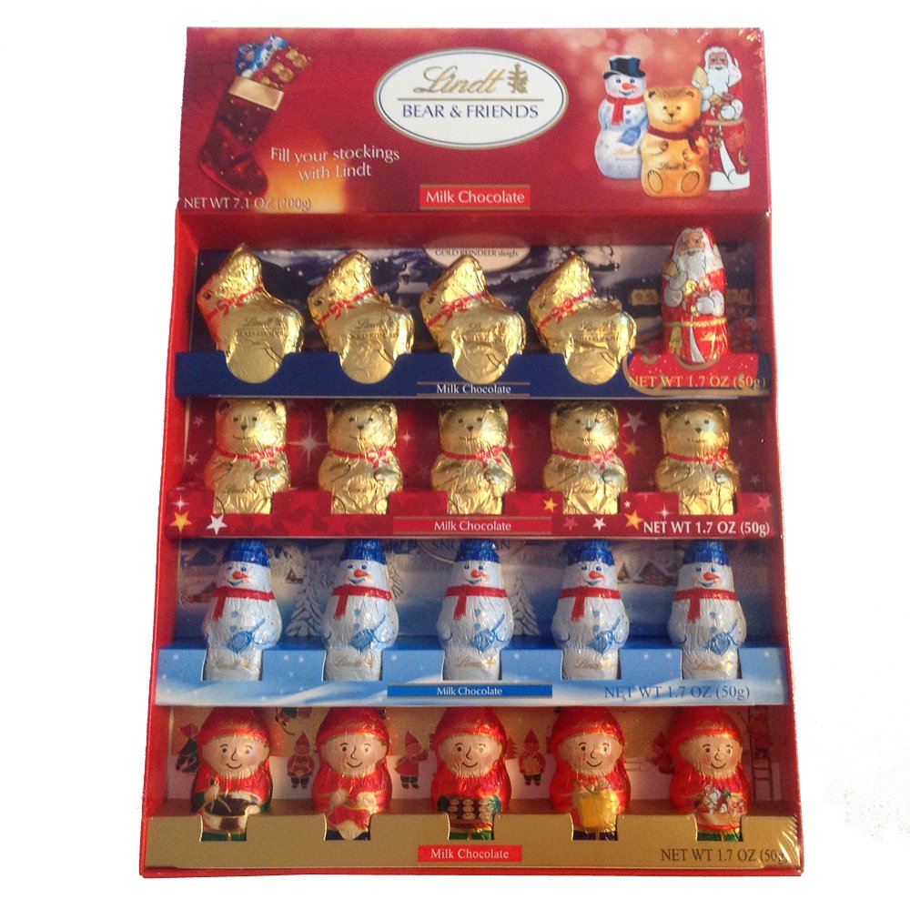 Amazon.com : Lindt Milk Chocolate Holiday Snowman, Hollow, 3.5 Ounce ...