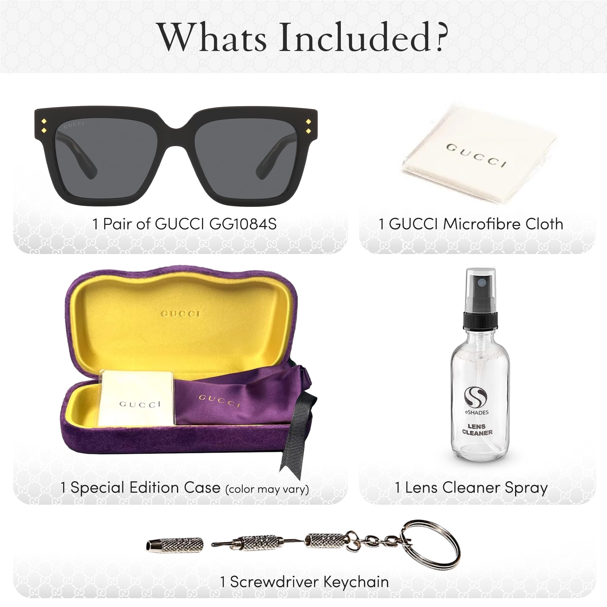 Mua Gucci GG1084S Lettering Logo Squared Shape Sunglasses with Luxury ...