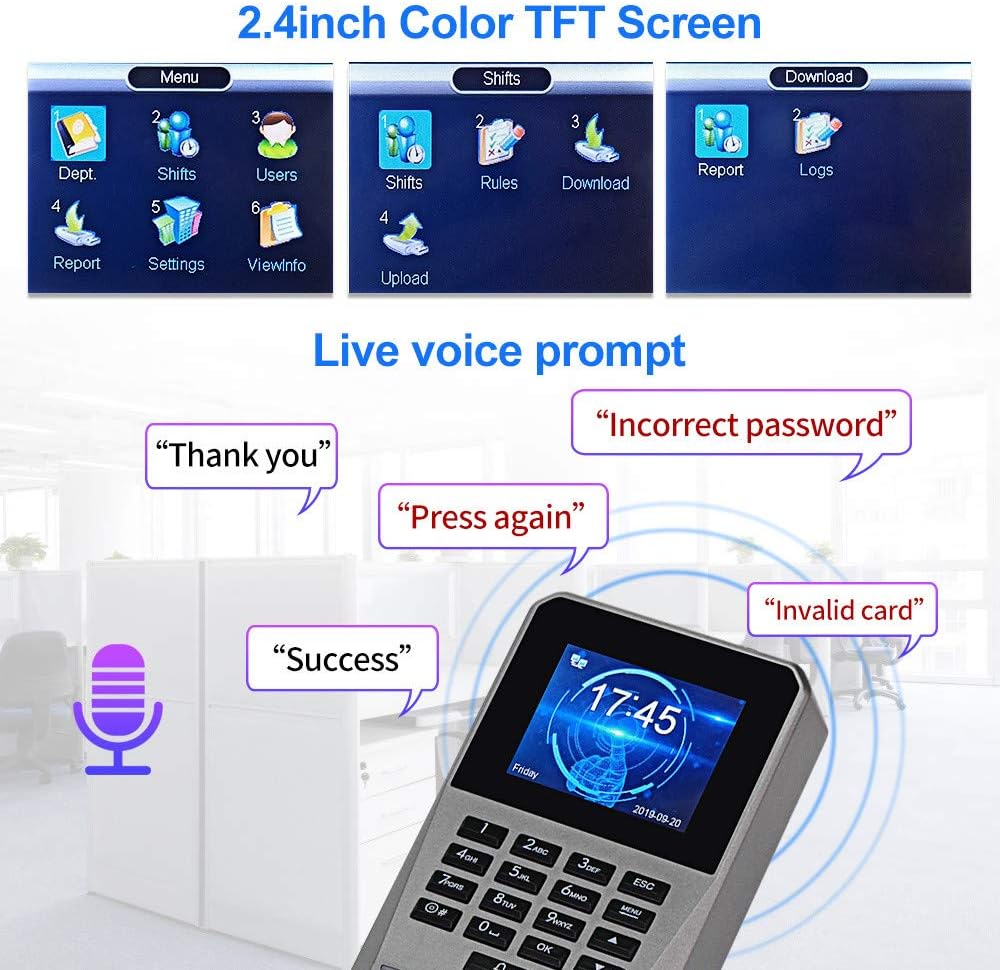Dongyang 2.4inch USB/TCP/IP/ RS485 Biometric Fingerprint Reader +NC Strike Lock+DC12V Power+10 ...