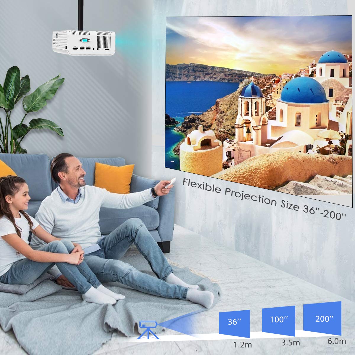 Mua WiFi Projector Support 5.2 Bluetooth transmitter, WiMiUS K2 Mini ...