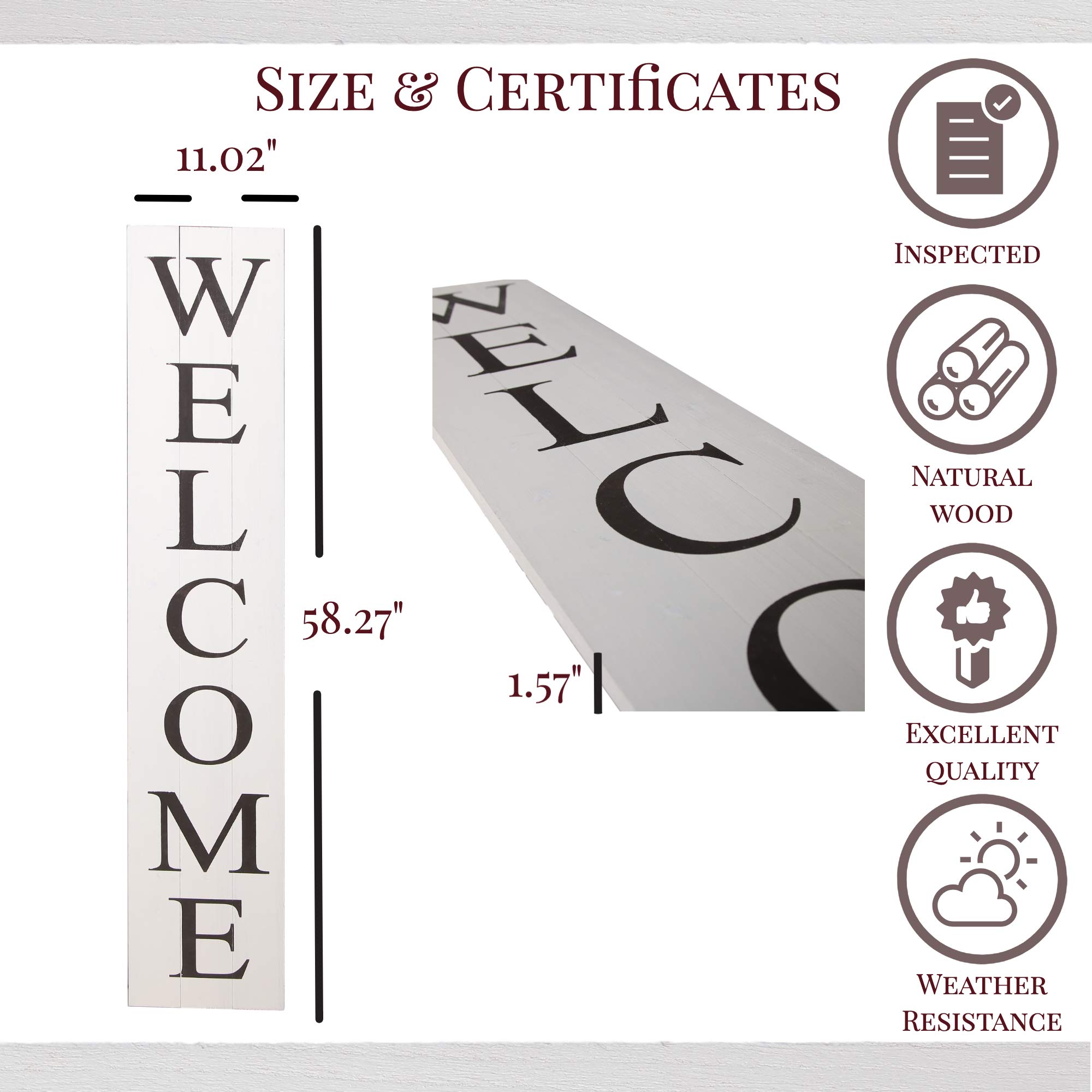 ( similar) ALBEN Welcome Sign for Front Door Porch – 5 Feet Tall ...