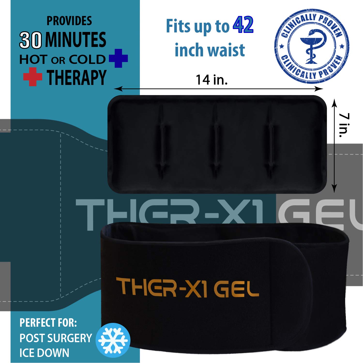 Back Pain Cold Reusable Ice Pack Belt Therapy for Lower Lumbar, Sciatic ...