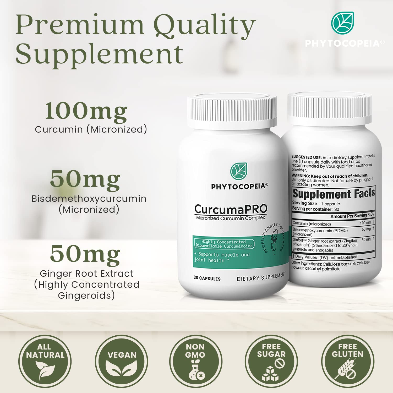 Mua Phytocopeia- CurcumaPRO Micronized Curcumin Complex BDMC & Ginger ...