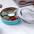 Amazon.com: DUDKI Homes Stainless Steel Masala Box, Spice Box, Masala ...