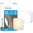 Lights by Night Dimmable LED Night Light, Plug-in, Dusk to Dawn Sensor ...