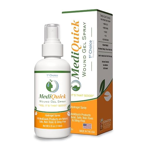 MediQuick Skin & Wound Repair First Aid Spray Gel 4 Oz - Antiseptic ...