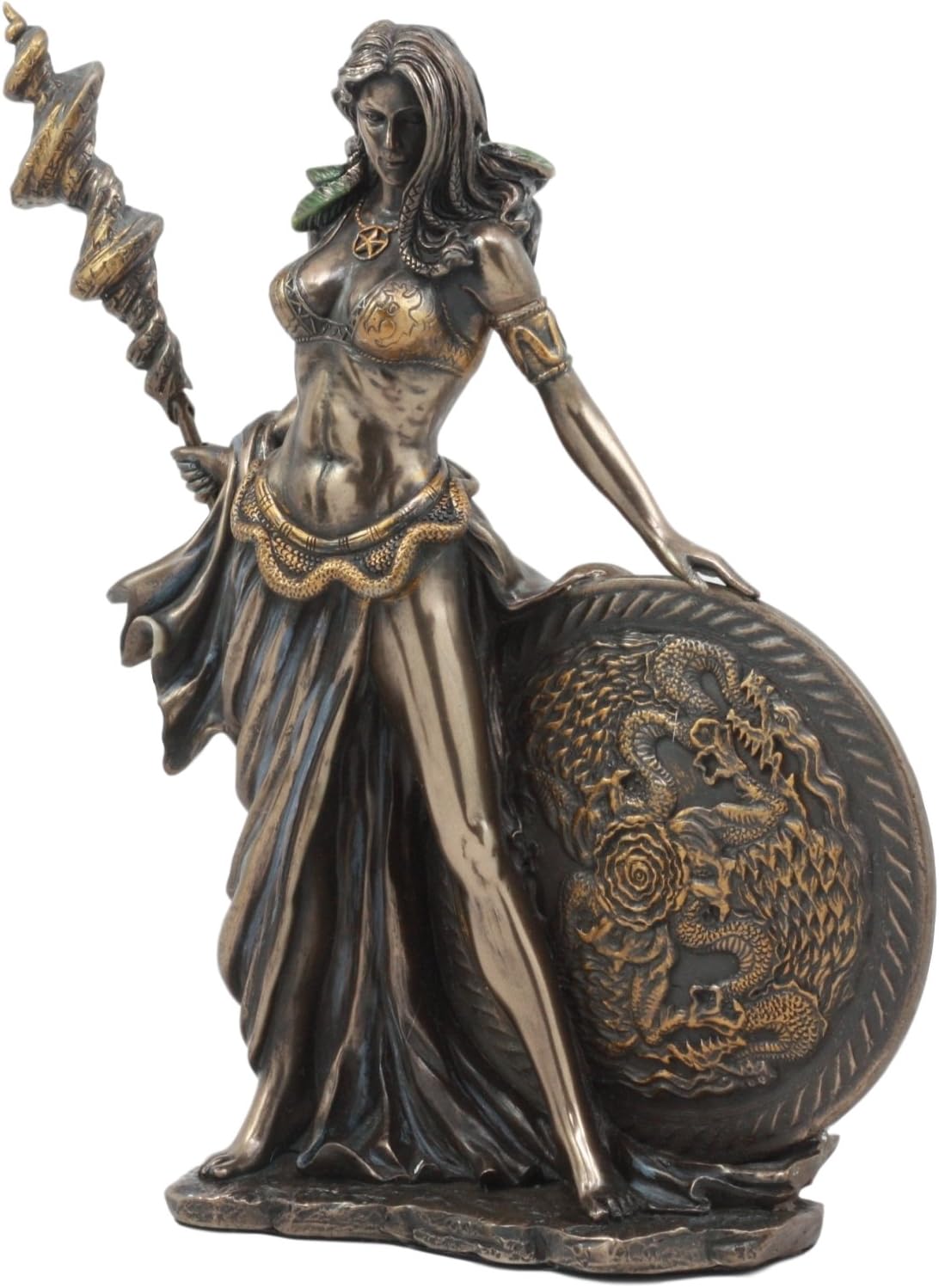 Ebros All Mother Goddess Frigga Holding Spear and Shield Statue Norse ...