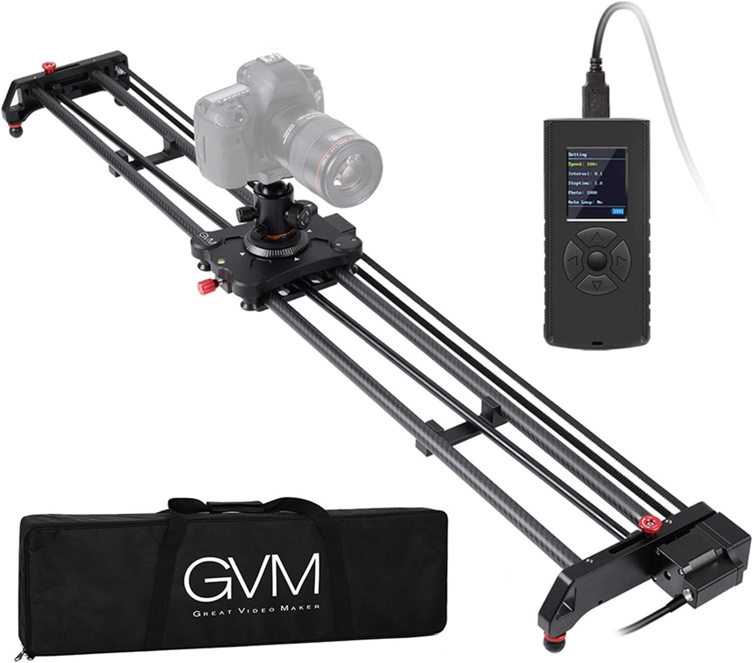 GVM GR-120QD 120cm Motorized Photography Camera Slider Track Dolly ...