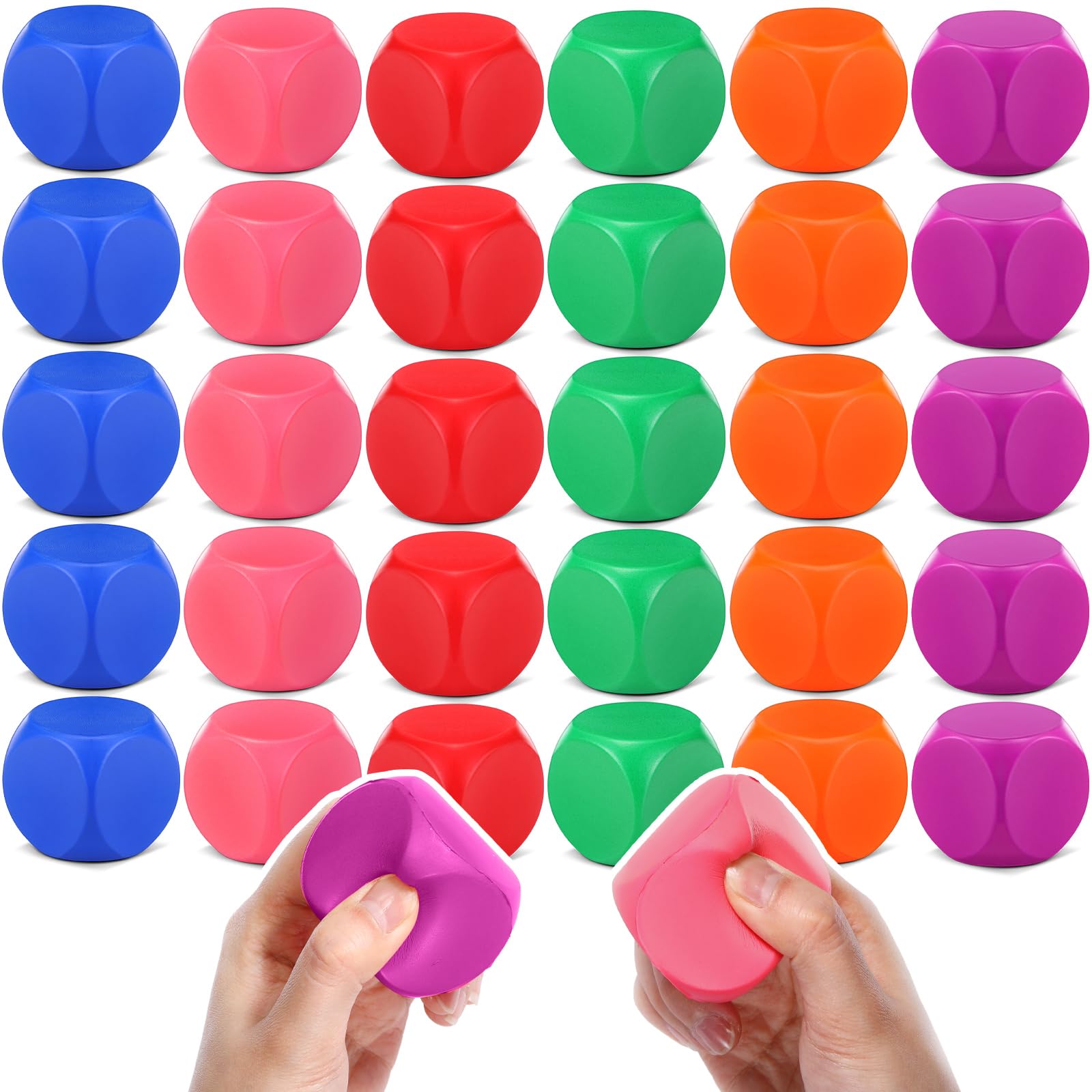 VercanMonth 30 Pcs Stress Ball Foam Cubes Stress Balls for Adult Bulk ...