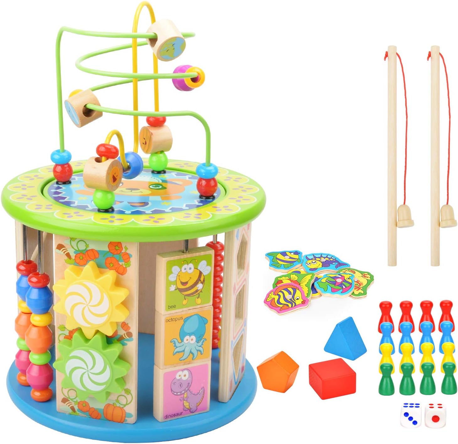 Wesimplelife Activity Cube Bead Maze 10 in 1 Multi-purpose Educational ...