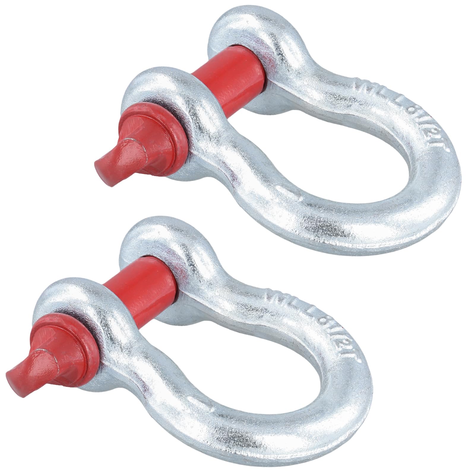 TAICHEUT 2 Pack 1 Inch D Ring Shackles, Heavy Duty Bow Shackle with ...