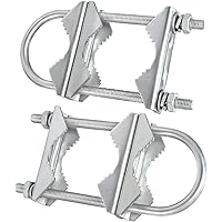 Amazon.com: Double Antenna Mast Clamp V Jaw Block with U Bolts, Heavy ...