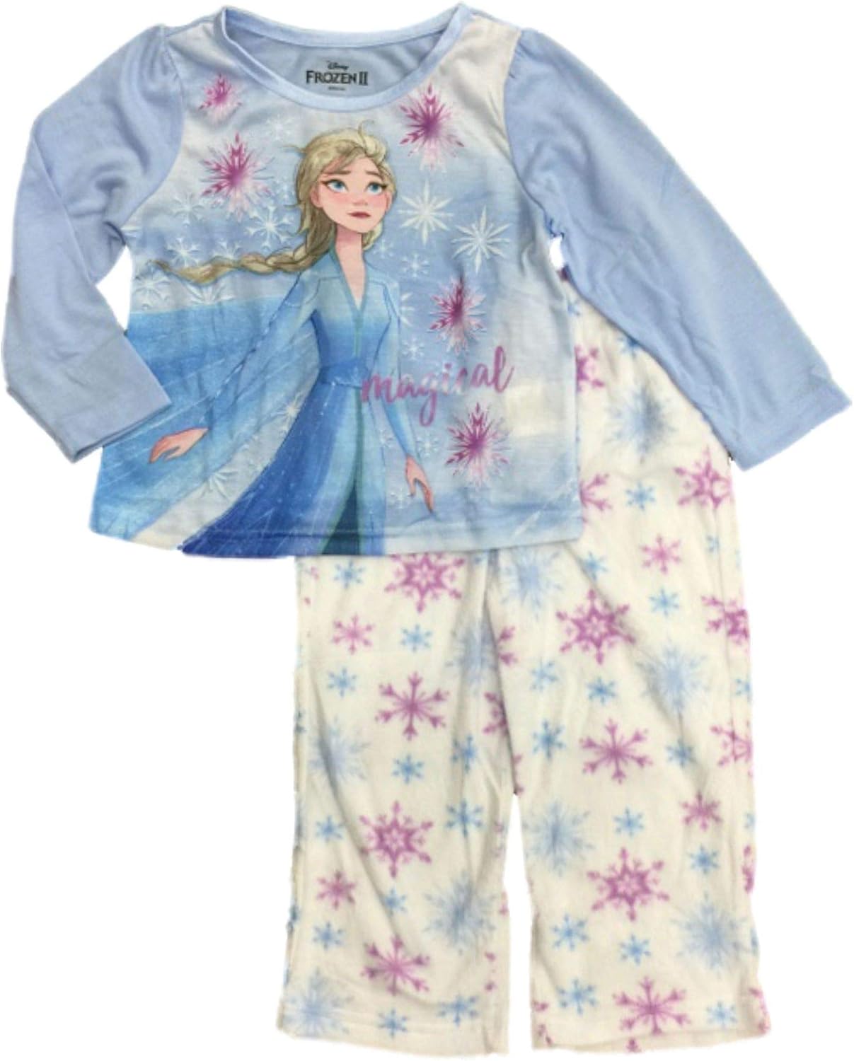 Amazon.com: Disney Girl's Frozen II Magical 2 Piece Pajama Set, (Blue ...