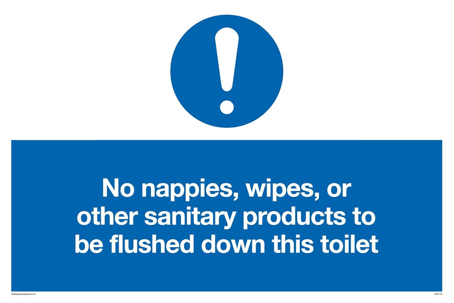 Viking Signs MV5723-A4L-3M”No Nappies, Wipes, or Other Sanitary ...