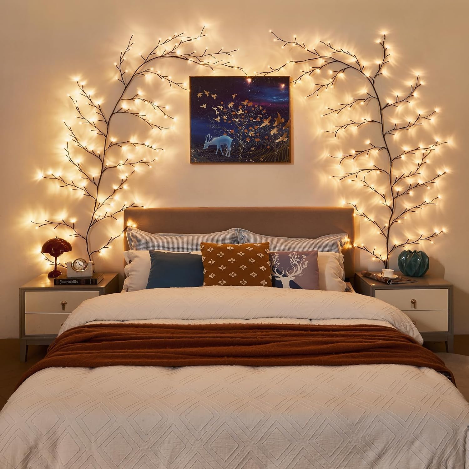 CAMANTU Enchanted Willow Vine Lights 9.5ft 160 LEDs for Home Decor ...