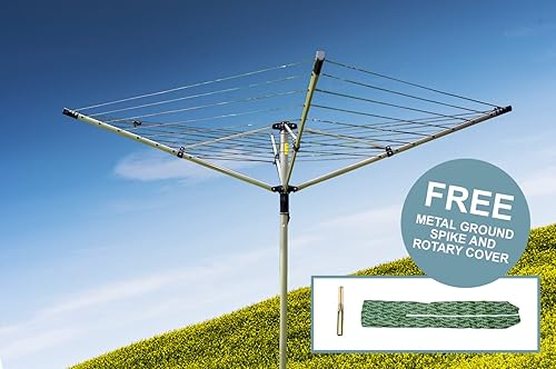 Premium quality 40 metre Rotary Washing line with FREE Ground Spike and ...