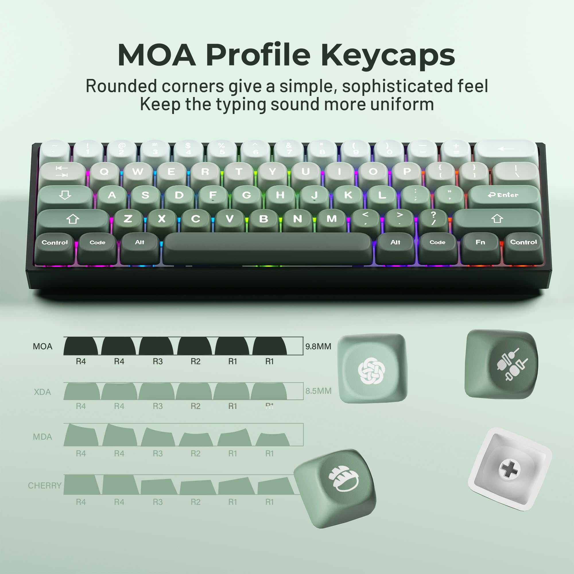 Mua XVX Matcha Wagashi PBT Keycaps-MOA Keycaps, Custom Keyboard Keycaps ...