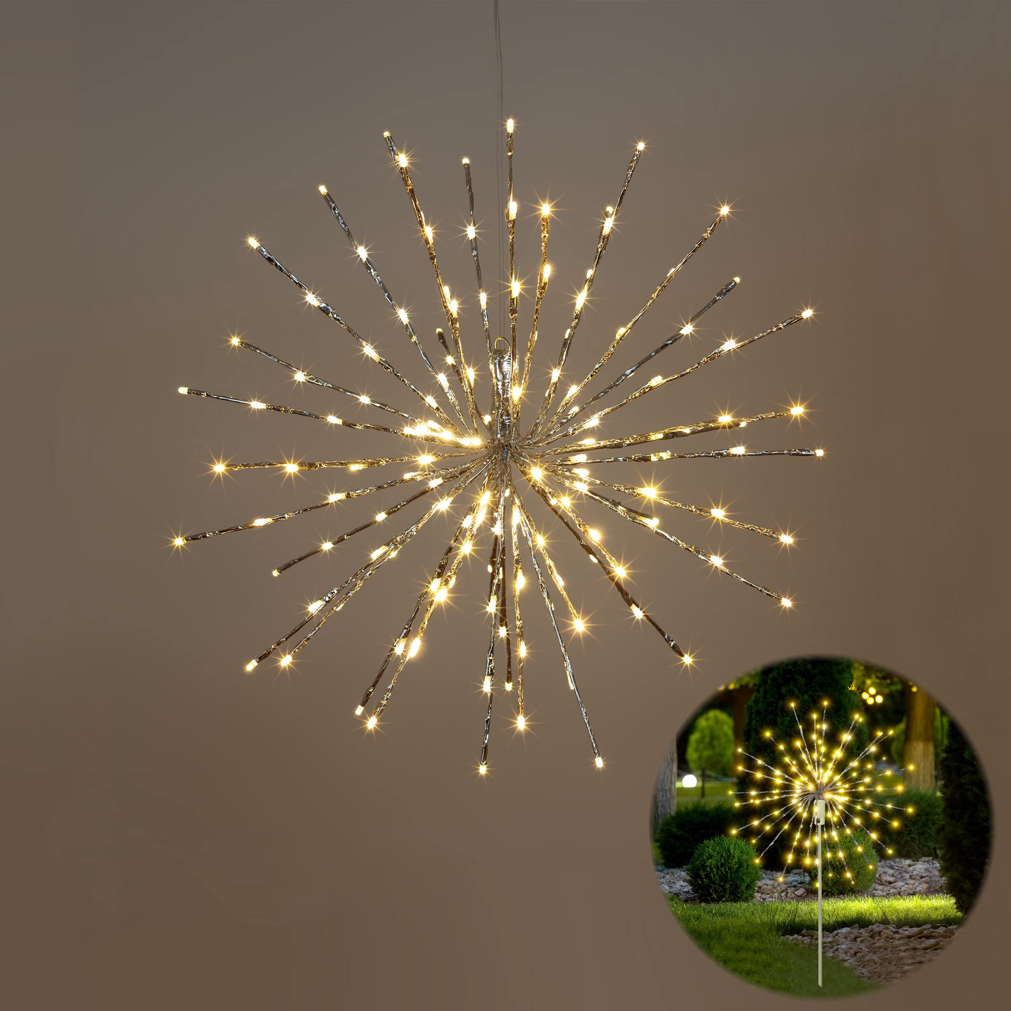 Lightshare 24" Starburst Light Lighted Ball 160 LED Firework Lights ...