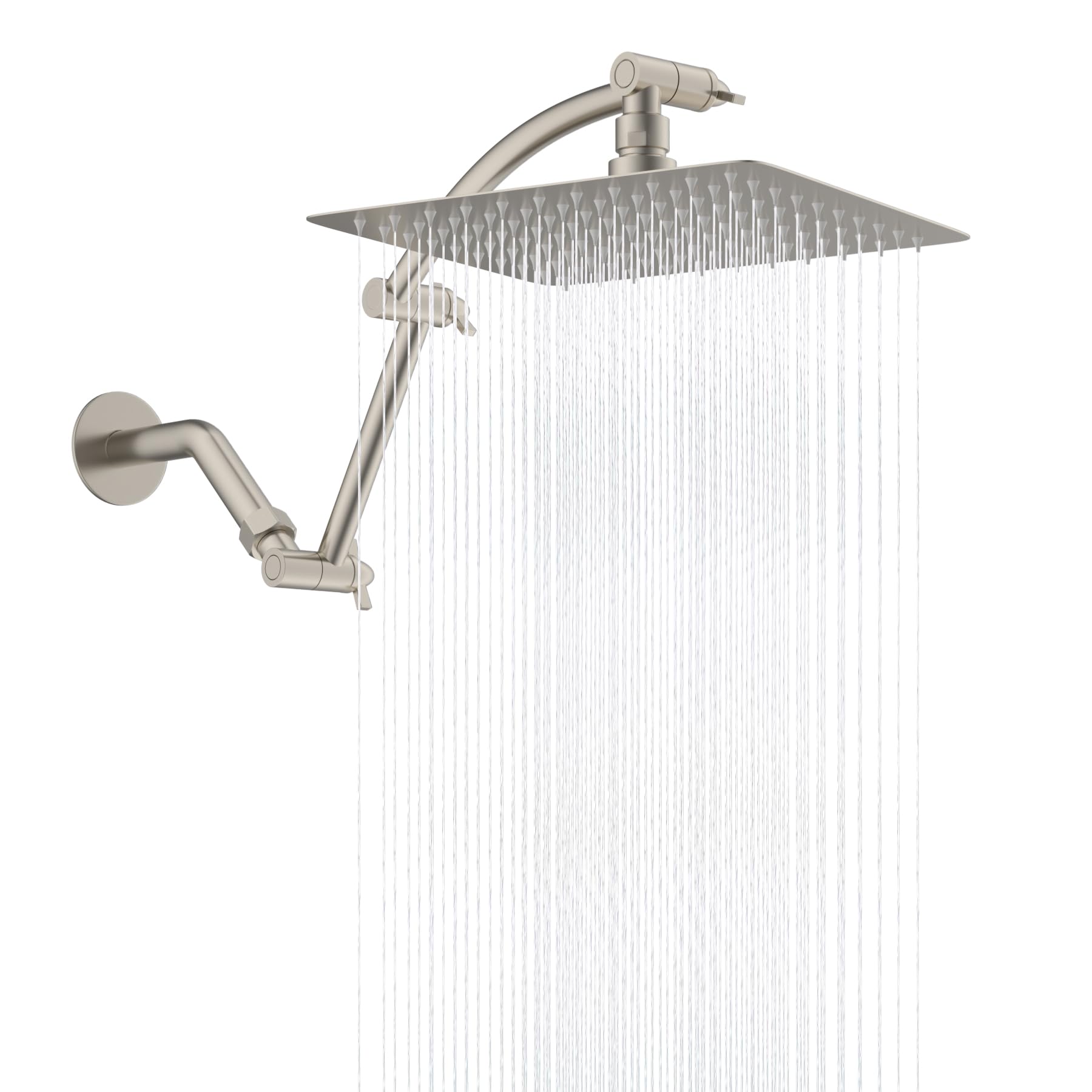 Hibbent All Metal Rain Shower Head, 10'' High Pressure Rainfall ...