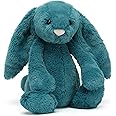 Amazon.com: Jellycat Bashful Mineral Blue Bunny Stuffed Animal, Medium ...