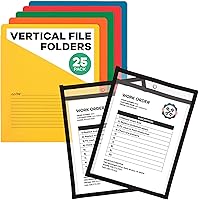 Amazon.com : Job Ticket Holders 9x12 (30 Pack) and Vertical File Folder ...