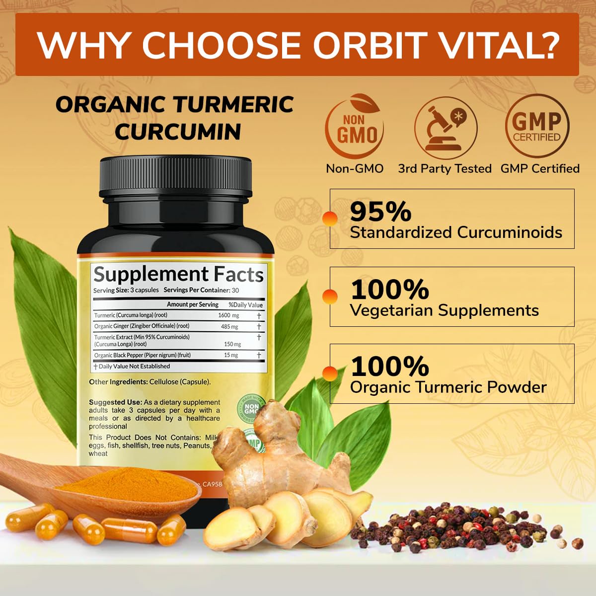 Mua Turmeric Curcumin with Black Pepper & Ginger 2250mg - Ultra Potent ...