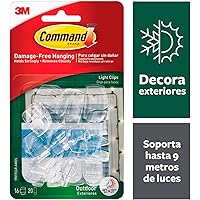 Amazon.com: Command Outdoor Rope Light Clips with Foam Strips, Clear, 3 ...