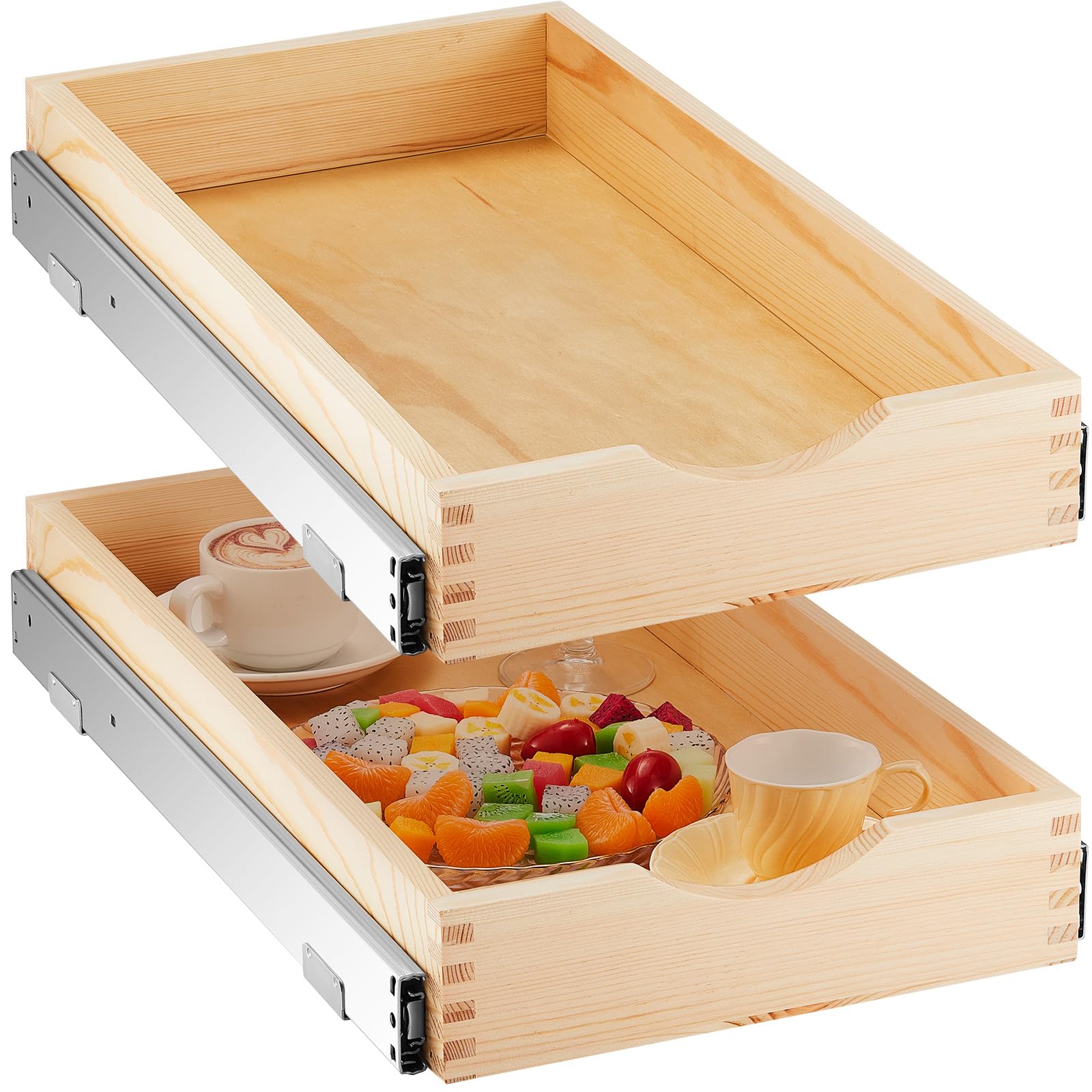 Menkxi 2 Set Pull out Tray Pull out Cabinet Organizer Cabinets Drawer ...