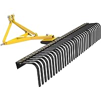 Amazon.com: Titan Attachments 3 Point 4 FT Landscape Rake for Compact ...