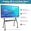 HKMLC Smart Board, 55 Inch All-in-One Interactive Whiteboard with 4K ...