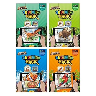 Buy 3D Coloring Magic - Augmented Reality AR Coloring Book Set ...