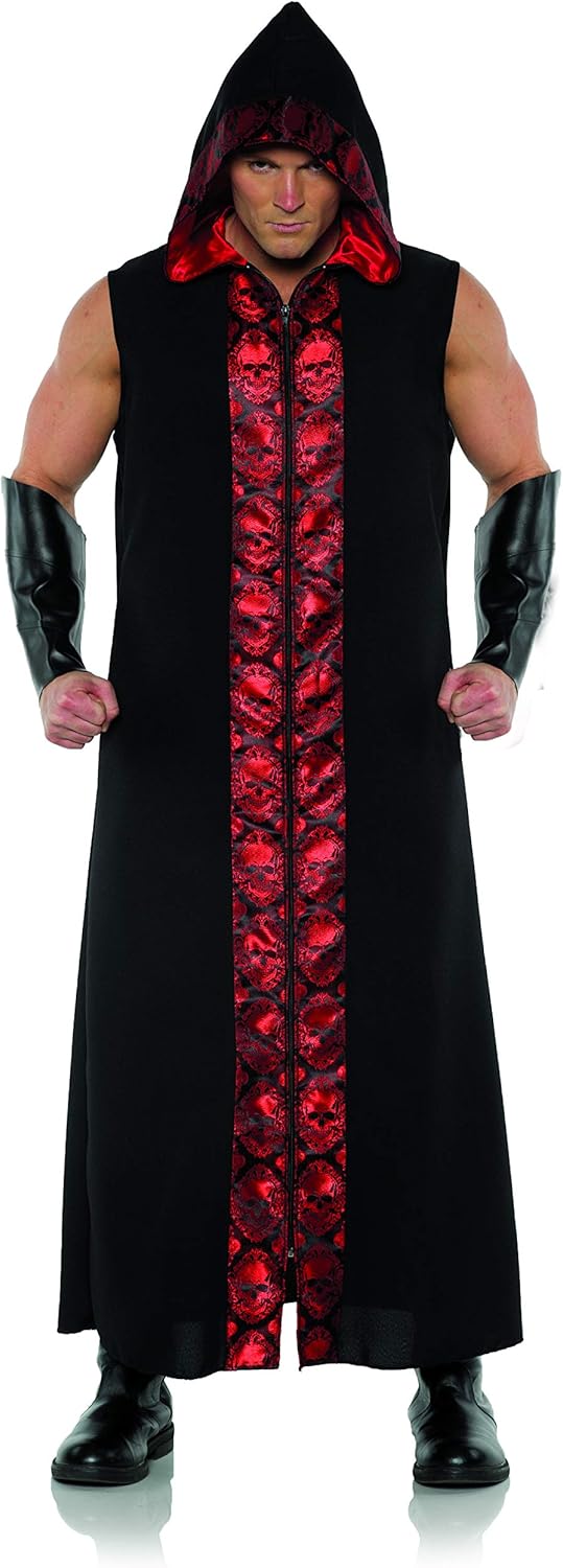Amazon.com: UNDERWRAPS Men's Vampire Costume Robe-Skull Renegade, Black ...