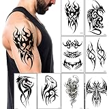 Amazon.com : Yesallwas 6 Sheets Mix Tribal fake Tattoos Small Temporary ...