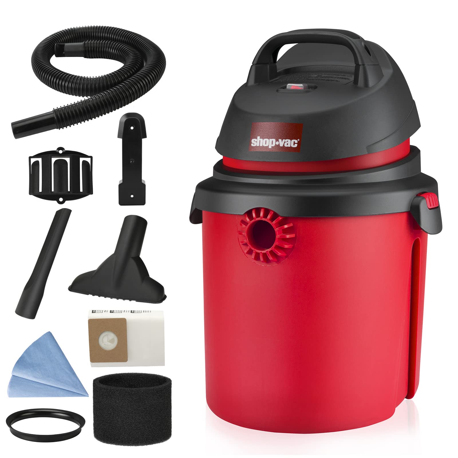 Shop-Vac 4 Gallon 4.0 Peak HP Wet/Dry Vacuum, Portable Compact Shop ...