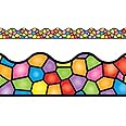 Amazon.com: Trend Stained Glass Terrific Trimmers, Bulletin Board ...