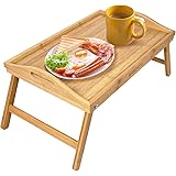 Amazon.com: Greenco Bed Tray Table with Foldable Legs, Breakfast Tray ...