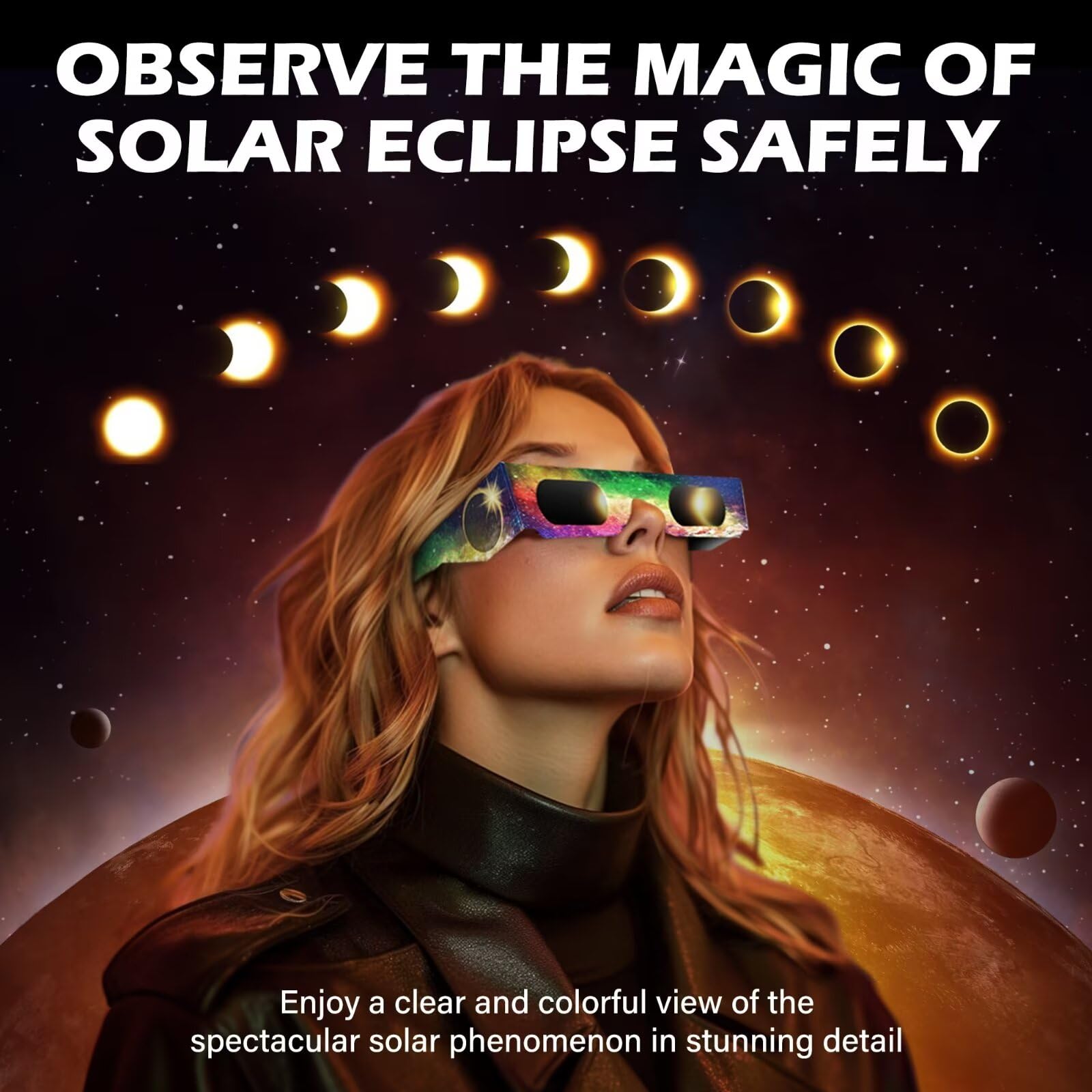 Mua 12 Pack Solar Eclipse Glasses 2024, CE & ISO 12312-2 Certified ...