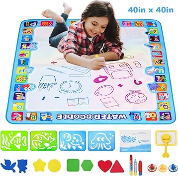 Amazon.com: Wiwaplex Aqua Magic Mat, Large Water Colorful Doodle Mat ...