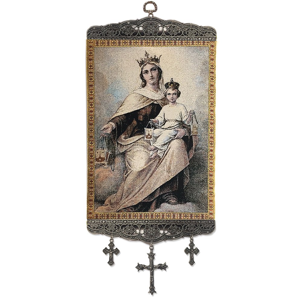 Religious Gifts Blessed Virgin Mary Our Lady of Mount Carmel Tapestry ...