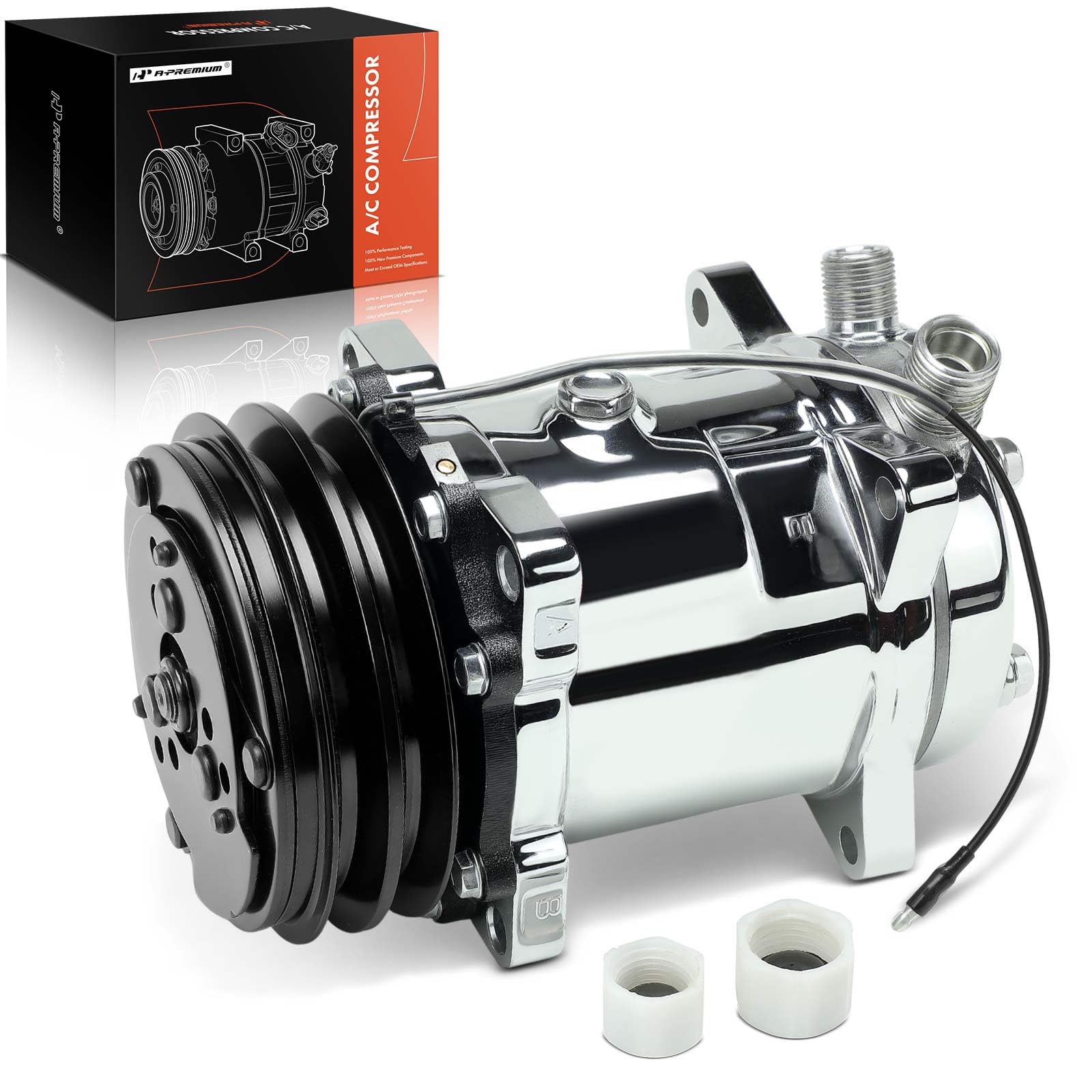 A-Premium Fit for Sanden 508 2PK Style, Universal A/C Compressor with ...