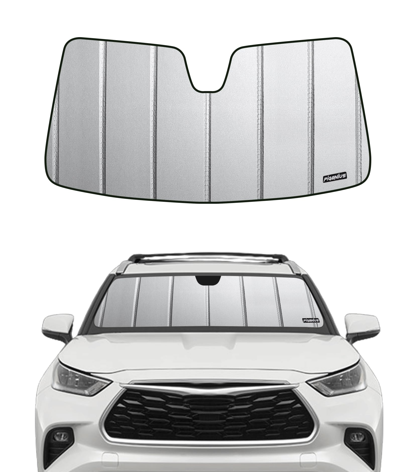 Pigenius Windshield Sun Shade for Toyota Highlander 2020-2025,Deluxe ...