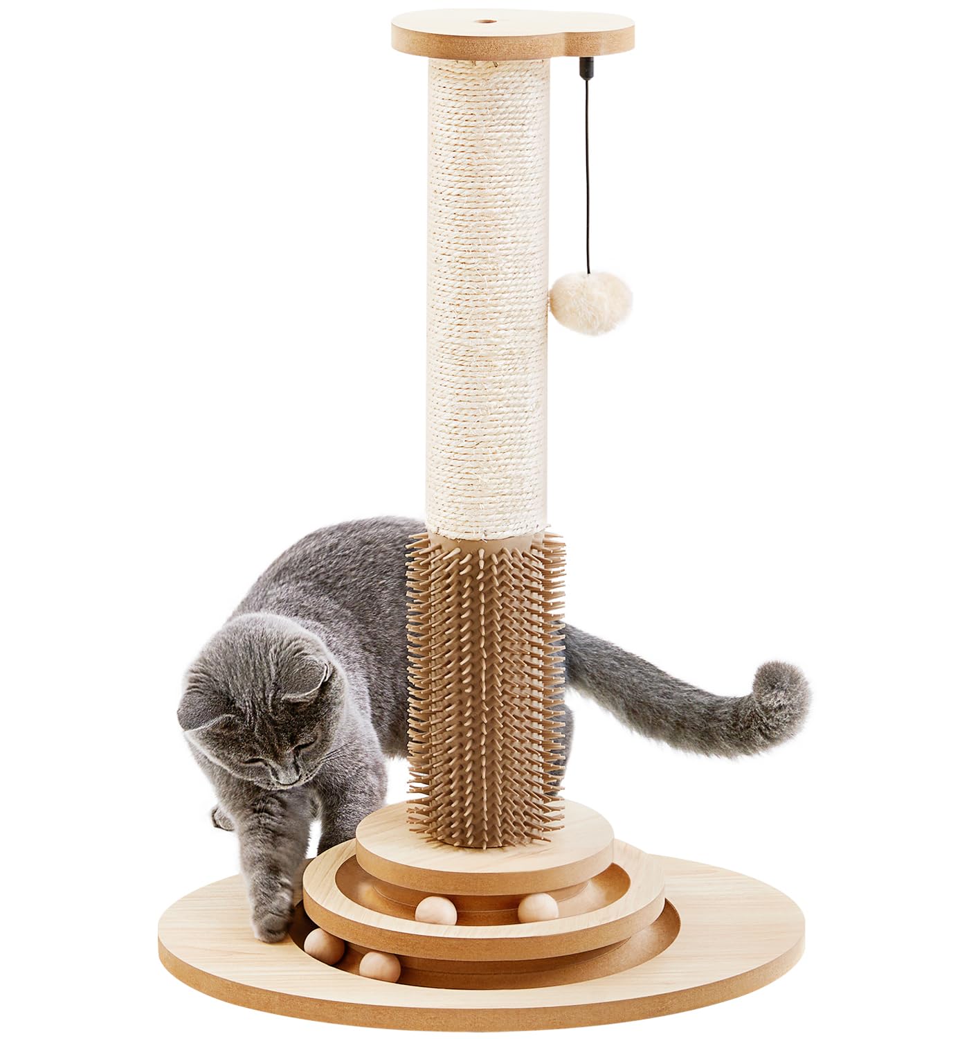 Made4Pets Cat Scratching Post, 23" Tall Sisal Cat Scratcher Post with ...