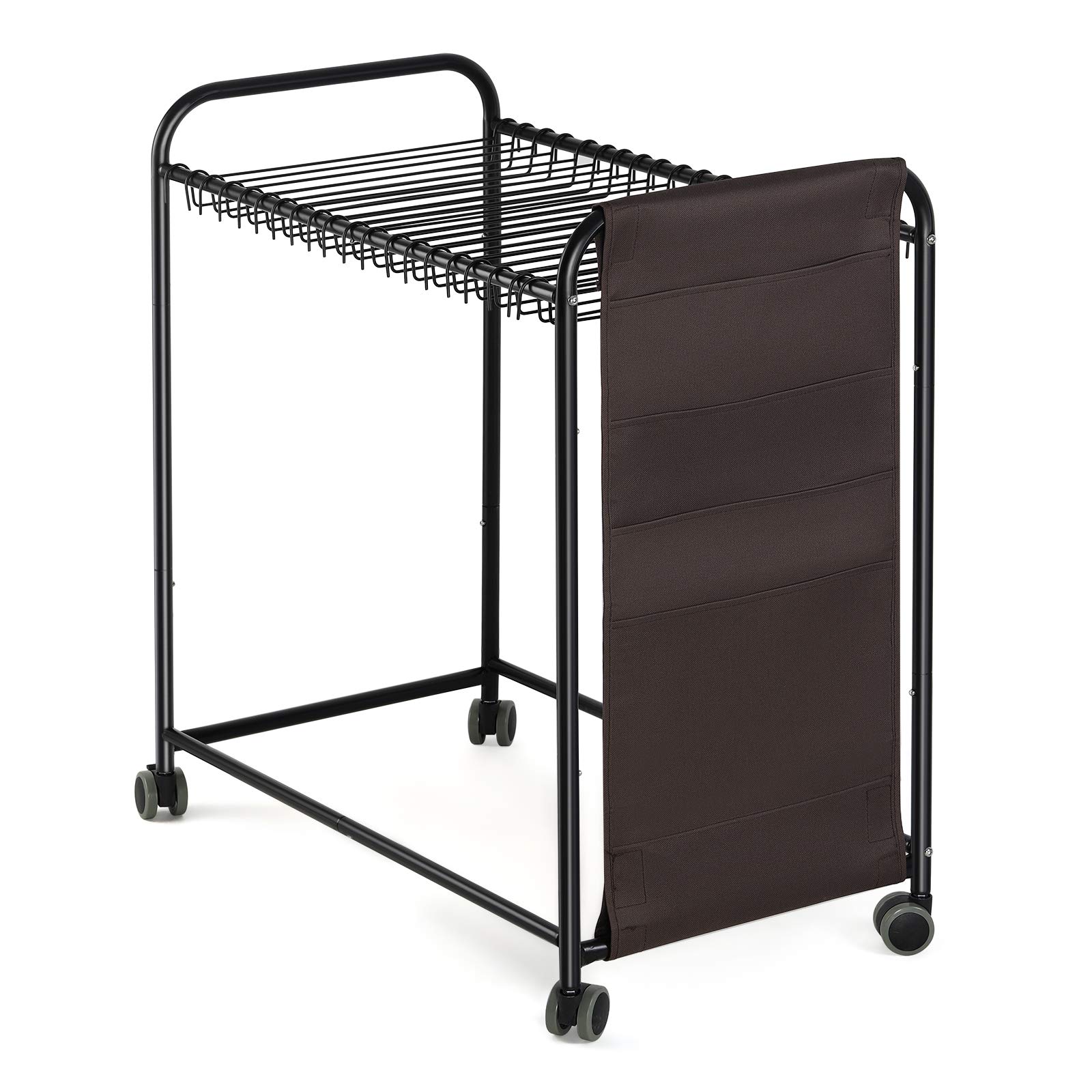 Pants Hangers Rolling Pants Trolley Pants Rack with 20 Hangers Closet ...